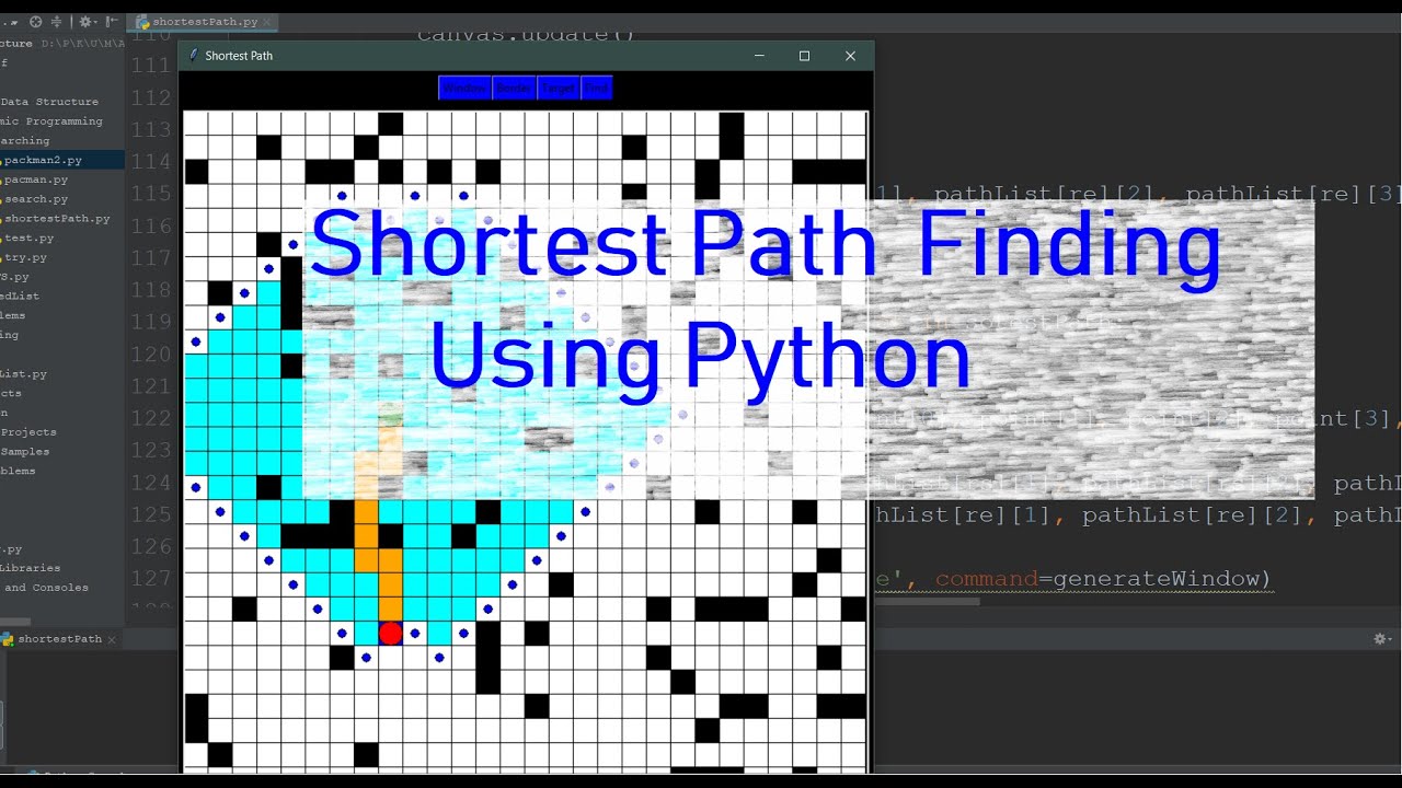 Shortest Path Finding Visualizer Project Using Python