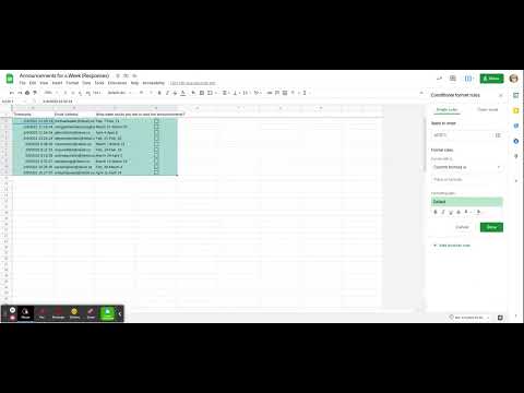Checkboxes and Conditional Formatting in Google Sheets