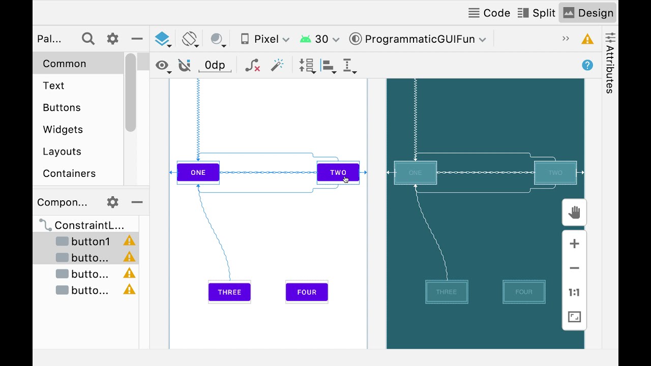 How to Programmatically Setup a Android ConstraintLayout Chains and Chain Styles