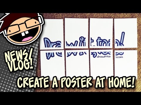 Make a Poster by Printing a Large Image on Multiple Pages | Draw it Too Vlog