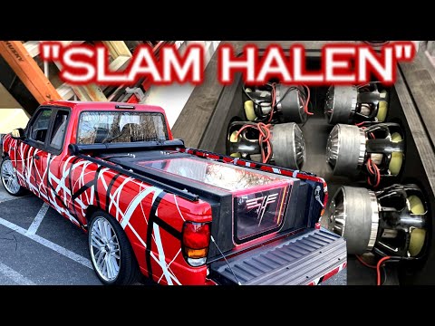 "Slam Halen" 6 12" Subs 4th order Blow-Thru Bandpass Bass Flexing the ...