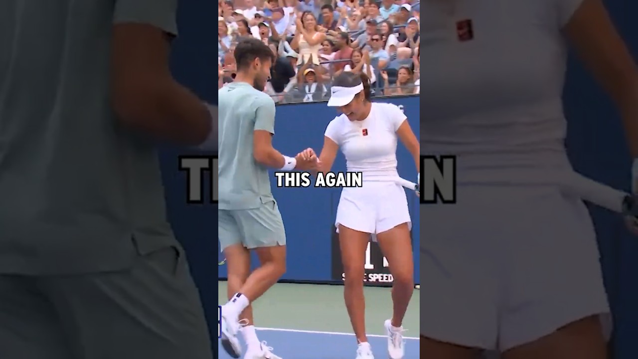 Raducanu STUNNED by Alcaraz’s shot! 😱