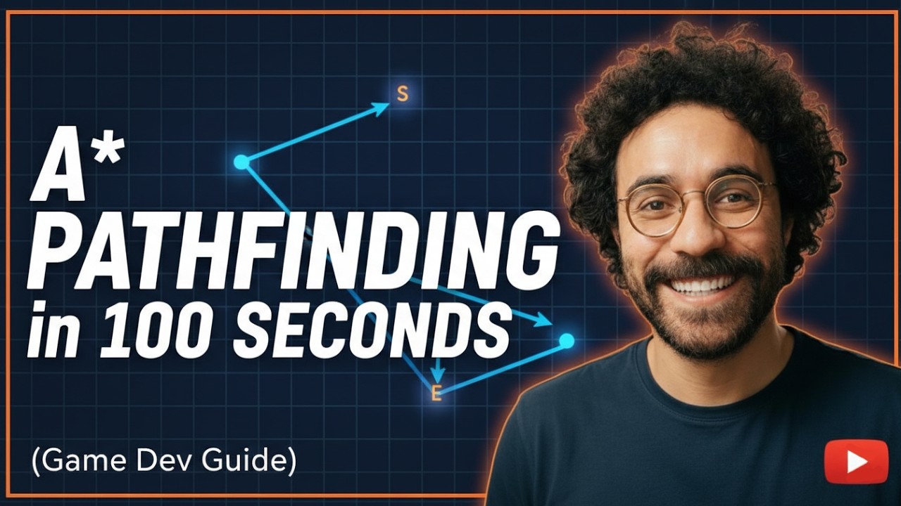 A* Pathfinding in 100 Seconds (Game Dev Guide)