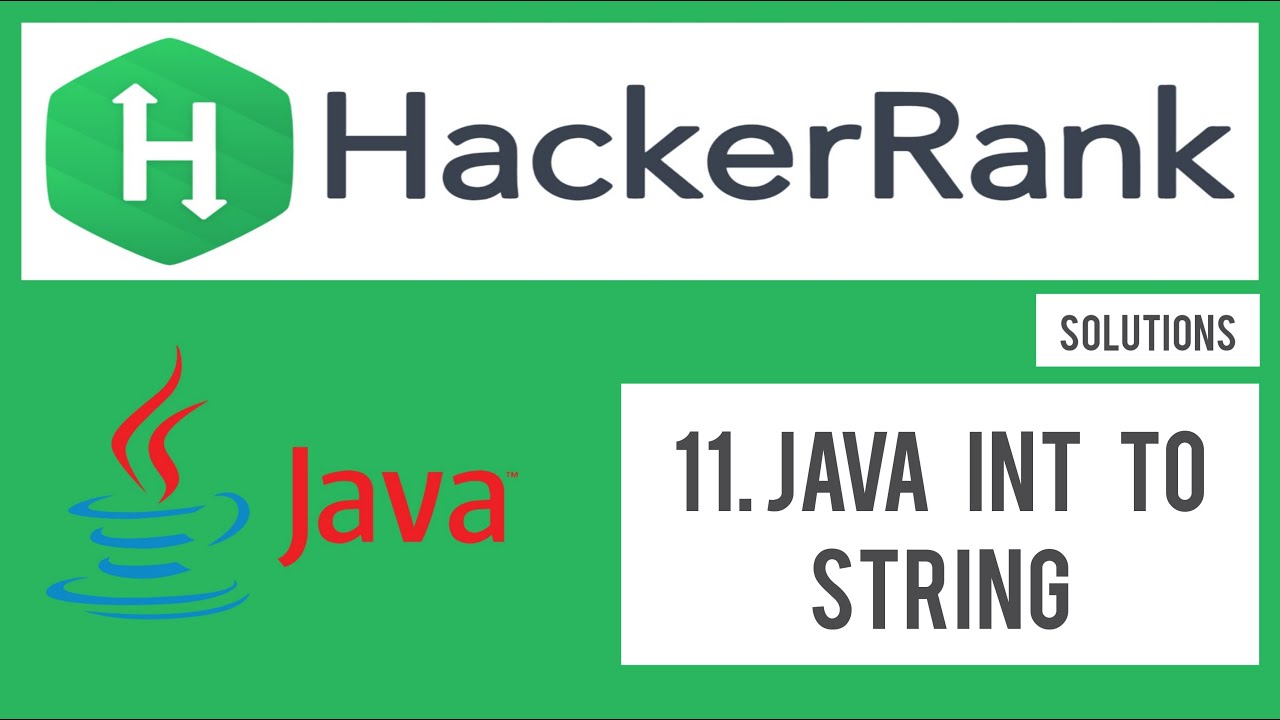 HackerRank Java | Java Int to String | Solution | Basic Coder