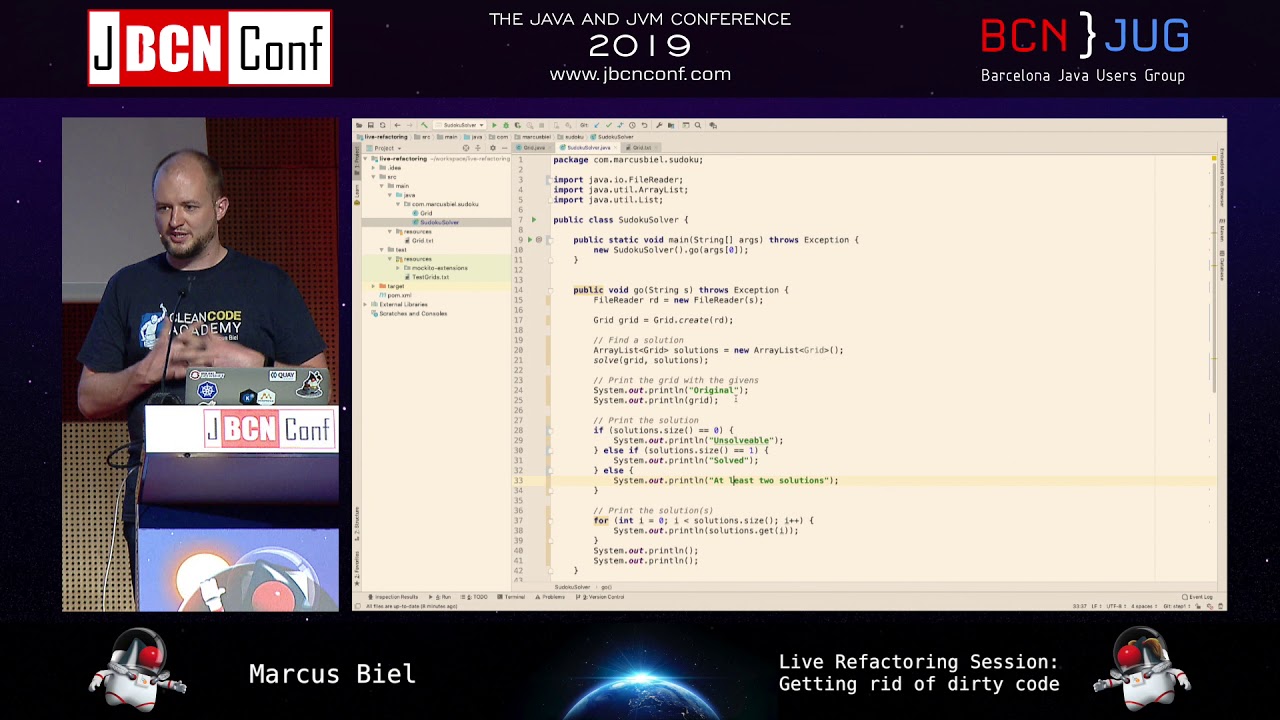 Live Refactoring Session: Getting rid of dirty code by Marcus Biel at JBCNConf'19