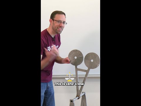 Can a non-magnetic material be stopped by a #magnet? Maybe with #LenzsLaw! #shorts