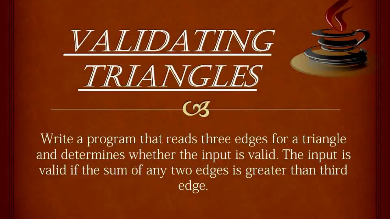 Validating Triangles