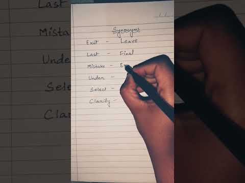 Synonyms of Exit, Last, Mistake, Under, Select, Clarify!!!👍 #shorts #anmolvideos #synonyms