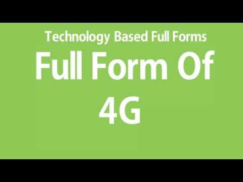 Full Form Of 4G
