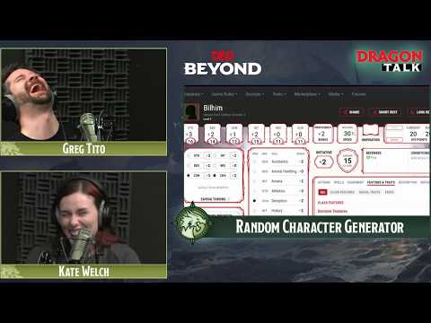 Dragon Talk: Random Character Generator, 3/22/19
