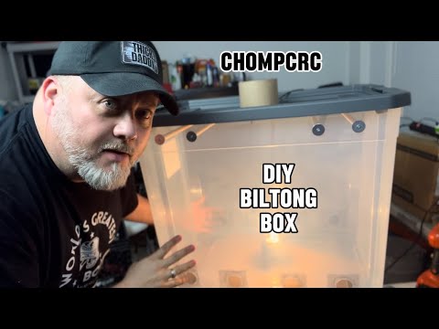 Easy DIY Biltong Box for curing meat. #biltong #jerkydehydrator #survivalfood