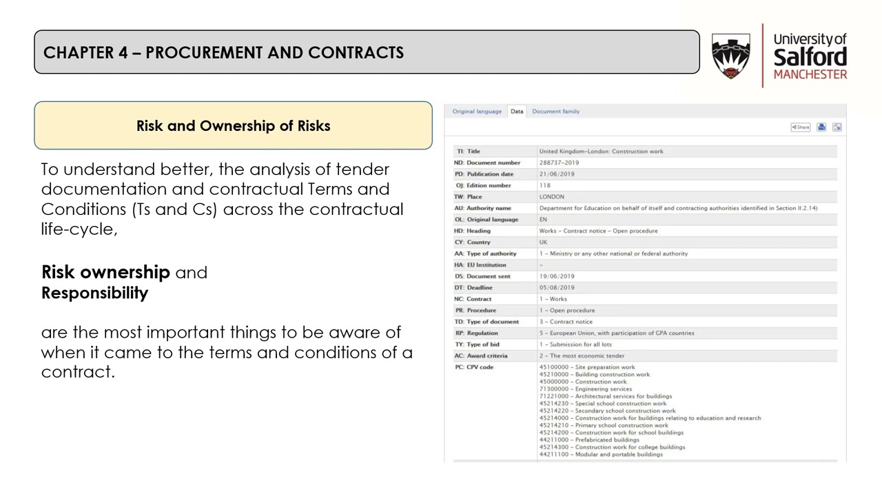 Chapter 4 Procurement and Contracts