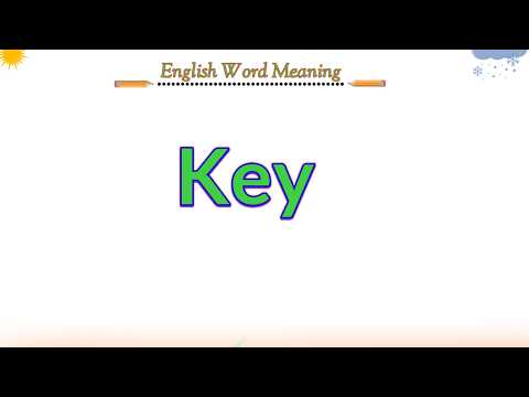 key meaning in english | english dictionary with meaning | vocabulary