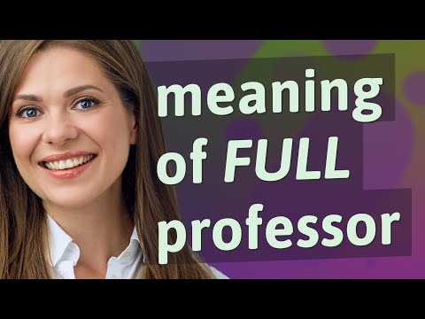 Full professor | meaning of Full professor