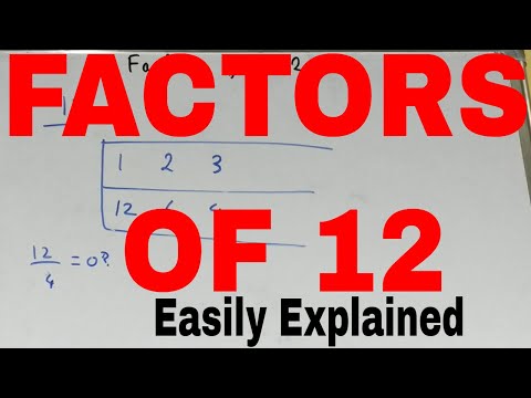 Factor of 12|How to find factors of 12|12 factors|All factors of 12|Find factors of 12 explained