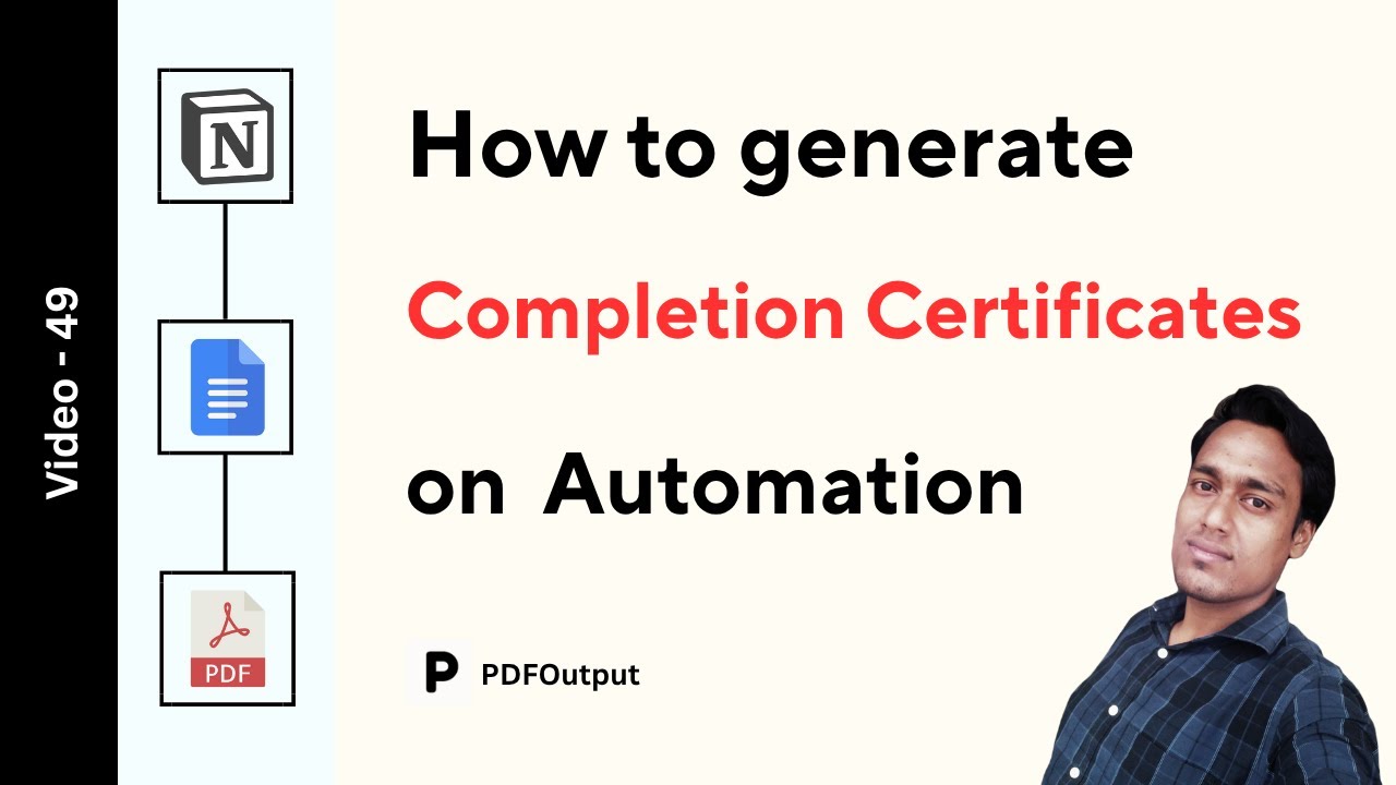 Certificate of Final Completion PDF (How to create PDFs on automation using Notion)