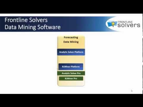 Excel Data Mining Software from Frontline Systems