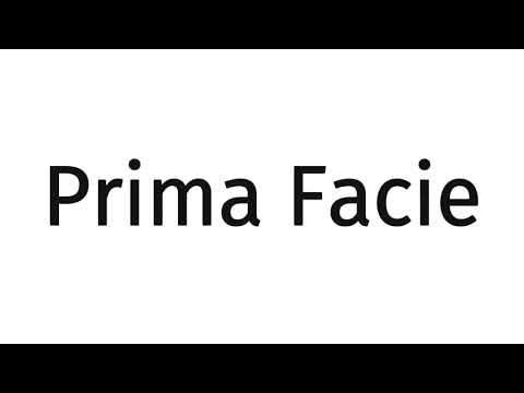 How to pronounce Prima Facie?(CORRRECTLY)