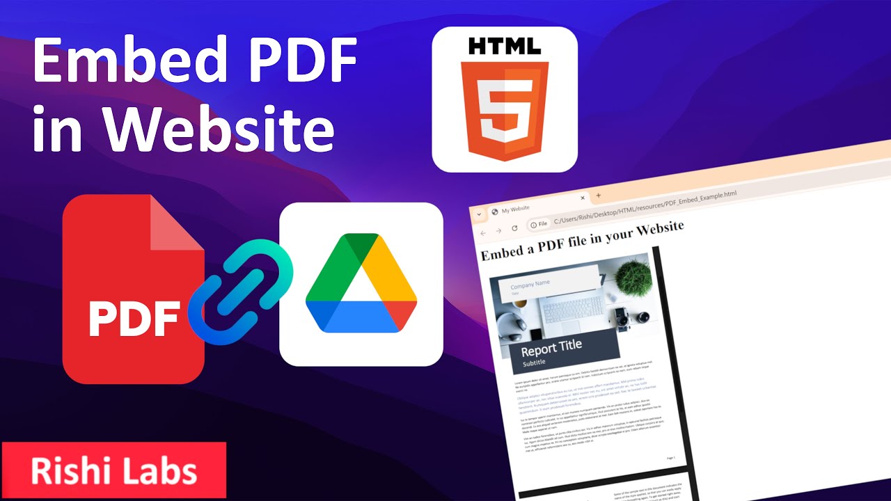 How to Embed a PDF in Your Website | HTML5