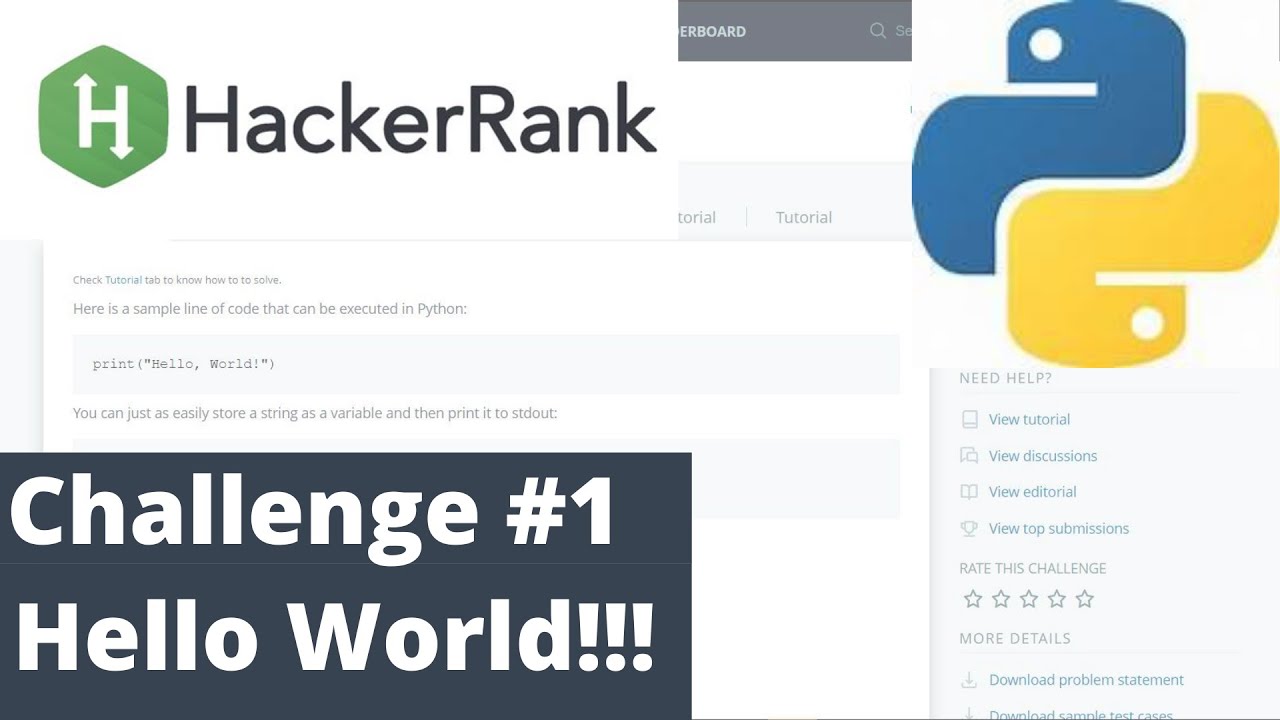 Hackerrank Pyhton | Challenge #1 | Say 'Hello, World!'