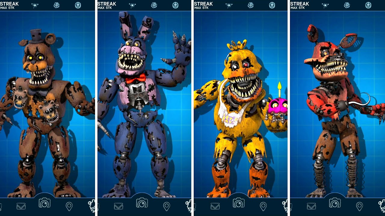 FNAF Nightmare Animatronics Jumpscare & Workshop Animations