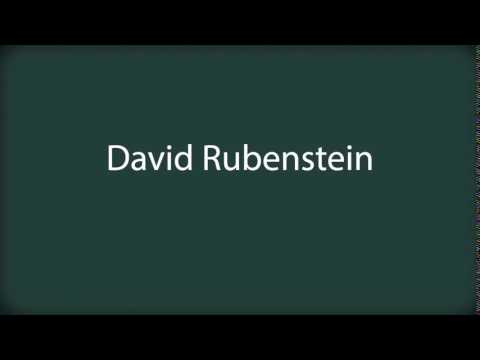 How to pronounce David Rubenstein