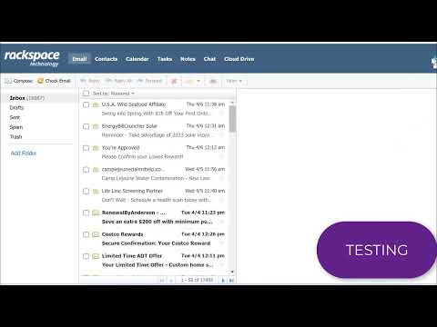INBOX RACKSPACE webmail for SALE