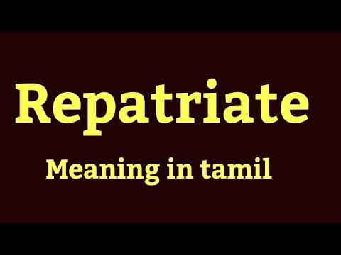 Repatriate Meaning in Tamil