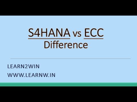 SAP ECC AND S4HANA DIFFERENCE | ECC S4hana difference | S4HANA and ECC Difference | s4 hana and ecc