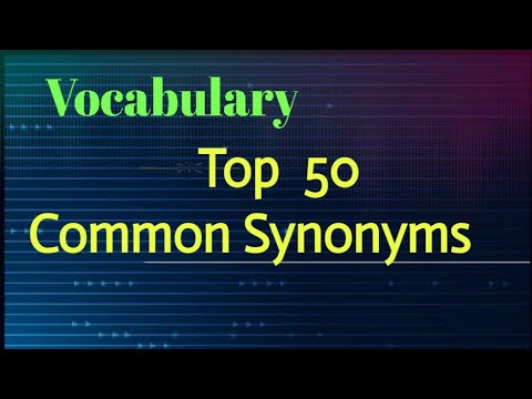 50 Synonyms in English || Synonym Words || Vocabulary || SSC, Banking, and All Competitive Exams ||