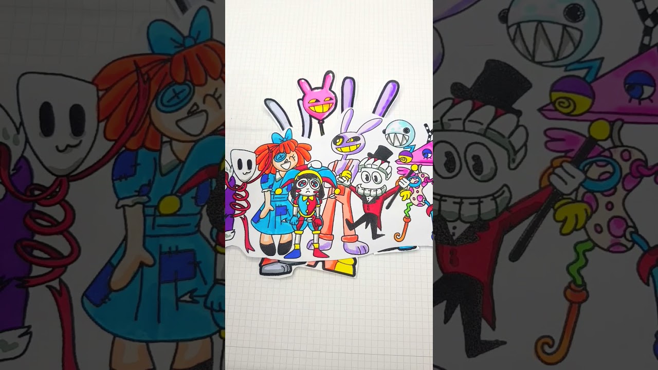 THE AMAZING DIGITAL CIRCUS  Coloring Pages #shorts
