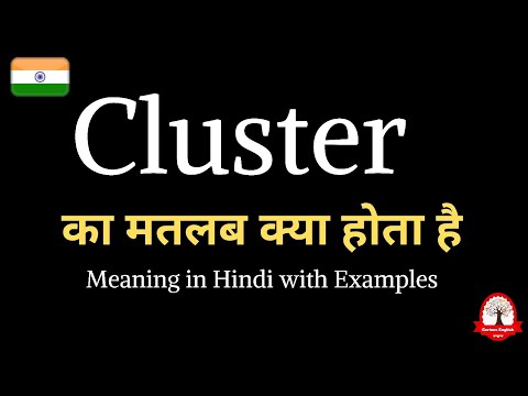 Cluster meaning in Hindi | Cluster ka kya matlab hota hai | english to hindi