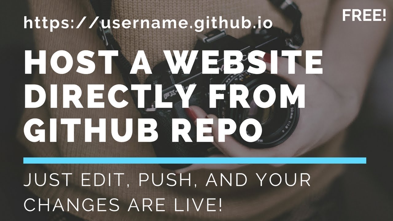 Host A Website In Github For FREE | | username.github.io