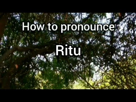 How to Pronounce Ritu