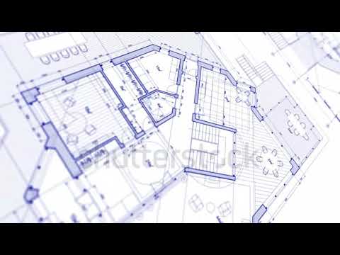 stock footage architecture design blueprint plan plan modern residential building technology industr