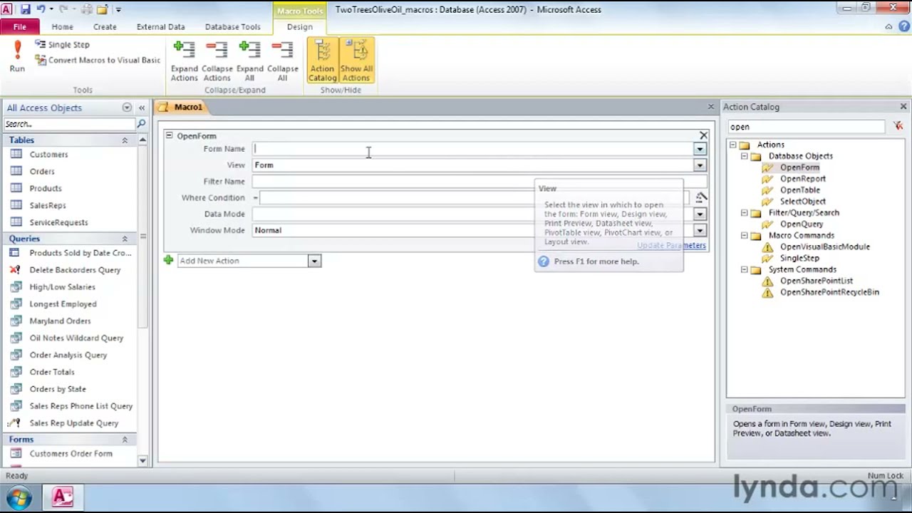 Access Tutorial - How to create macros