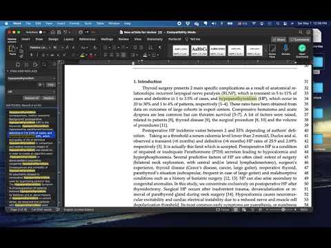 Checking Abbreviations in MS Word
