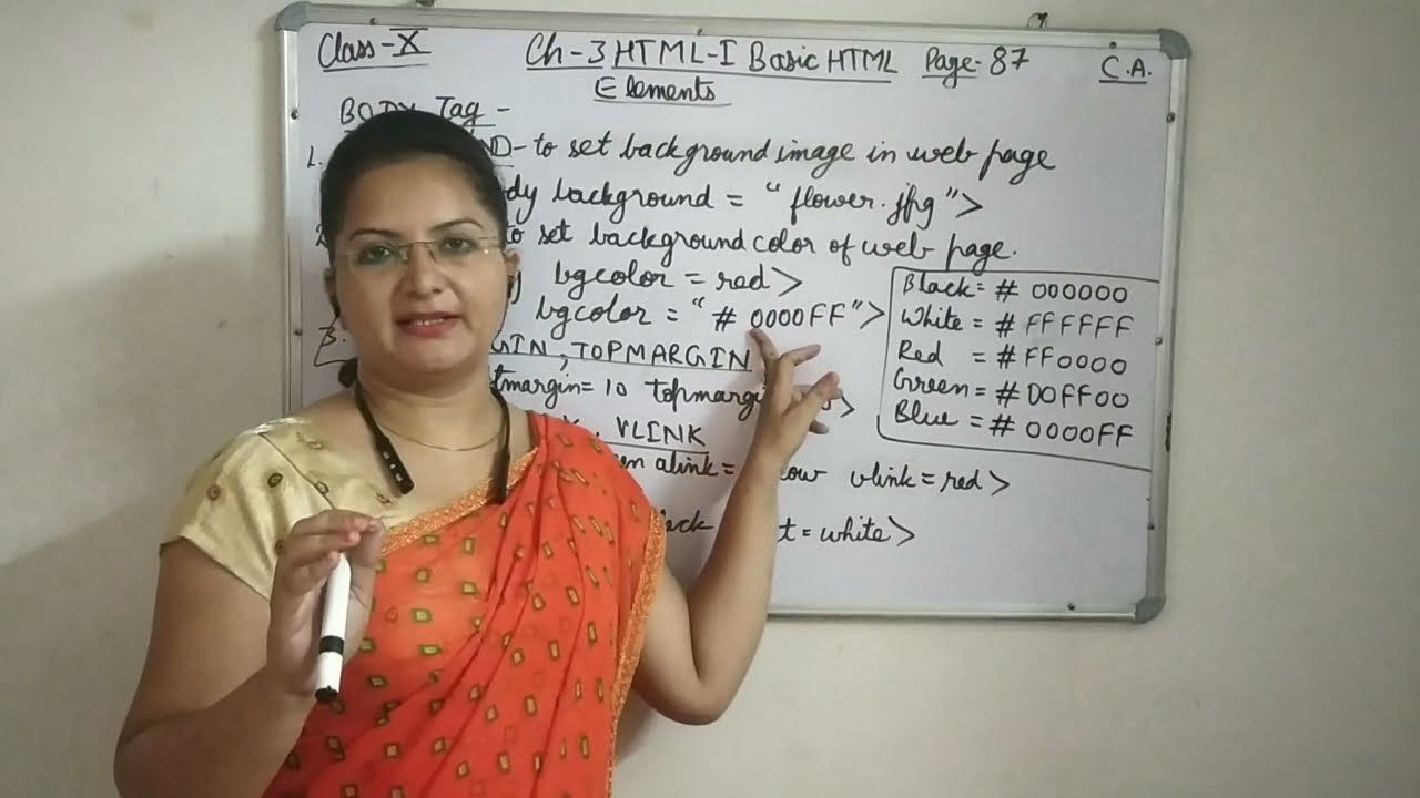 CA Class-10 Ch-3 HTML-1 Basic HTML Elements Part-2