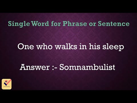 Single word for phrase or sentence | One Word Substitution | 40 Single words for a group of words