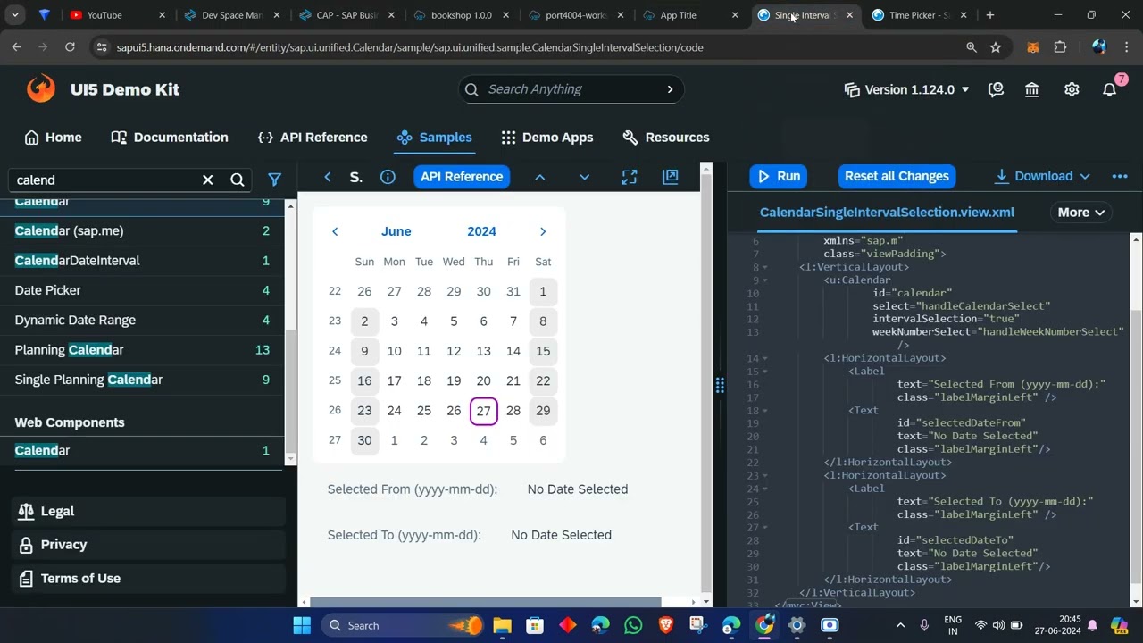 leave request application | SAP | Fiori ui5 | sap project | Time format | sap calendar | date format
