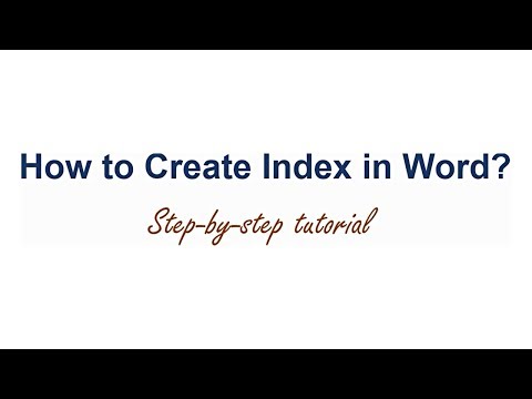 How to Create Index in Word | Step-by-Step Tutorial