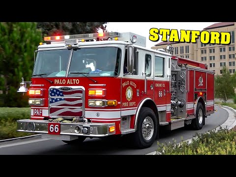 *TRAFFIC NIGHTMARE* [Stanford University] - FIRE ENGINE RESPONDING | Palo Alto Fire Department