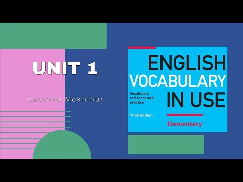 English Vocabulary In Use Elementary Unit 1