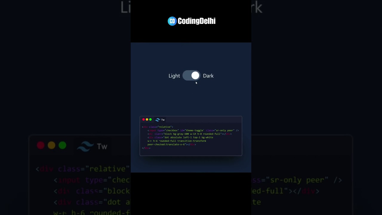 Tailwind CSS Toggle Theme