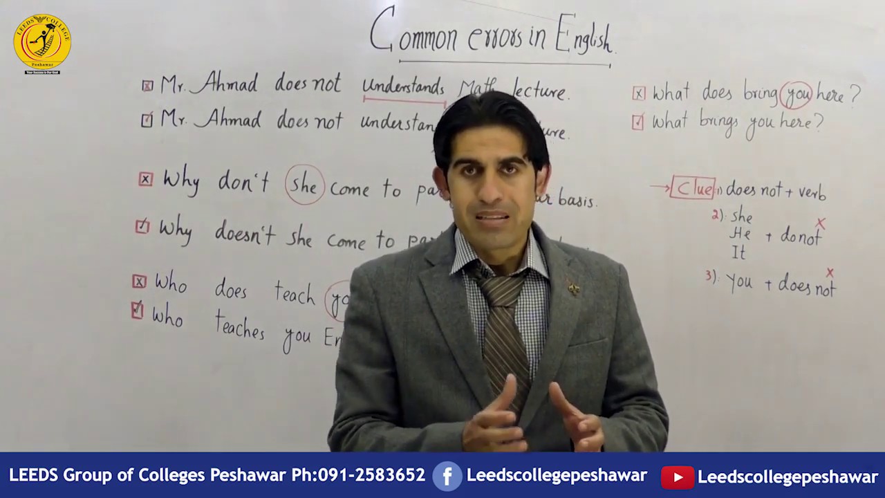 Common Errors in English Simple Present Tense