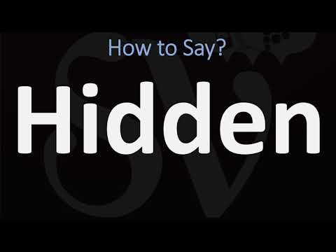 How to Pronounce Hidden? (CORRECTLY)