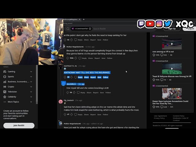 "Am I a bad person?" - xQc claims he had to freeze his credit cards in ...