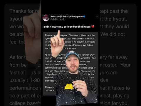 Rejected from college baseball 😭