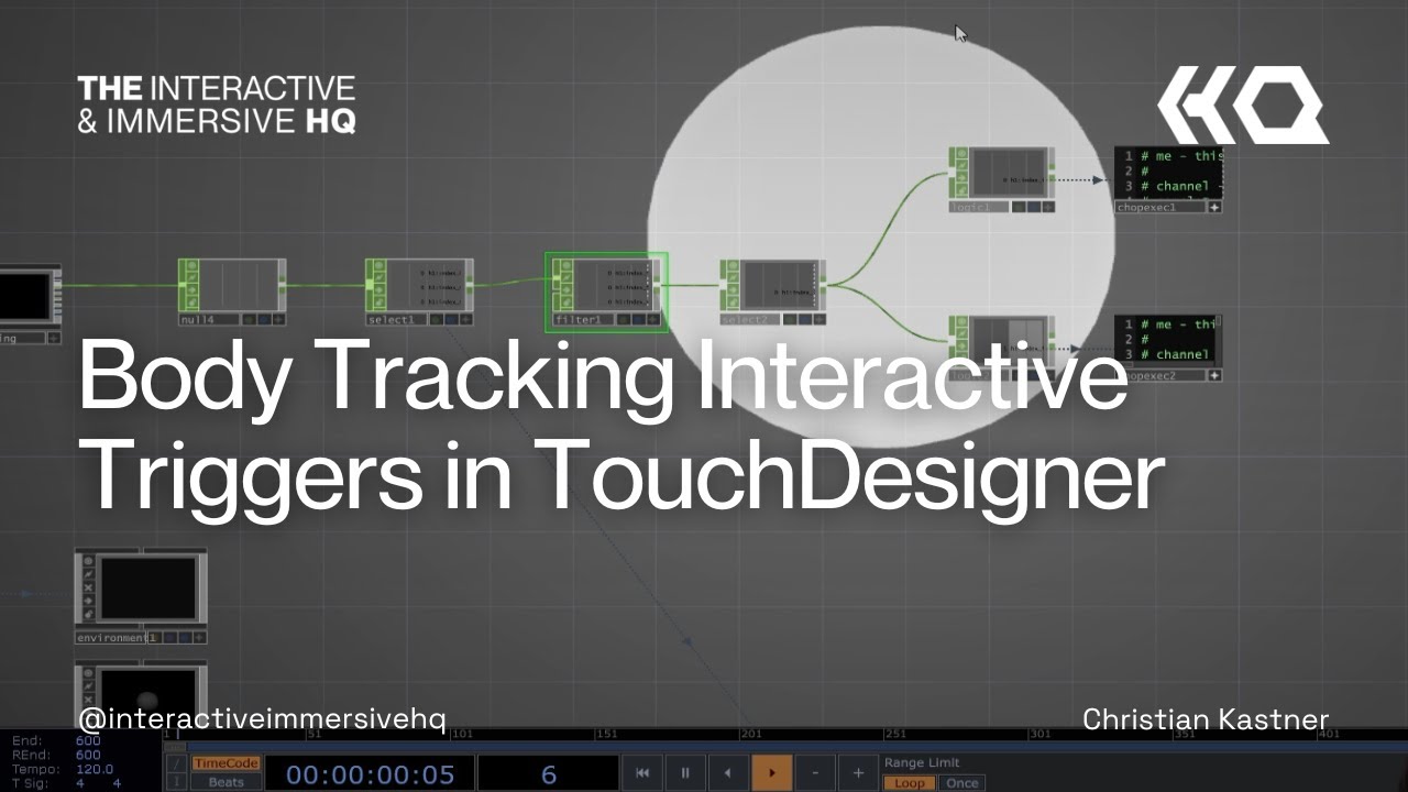 Body Tracking Interactive Triggers in TouchDesigner - TouchDesigner Tutorial 201