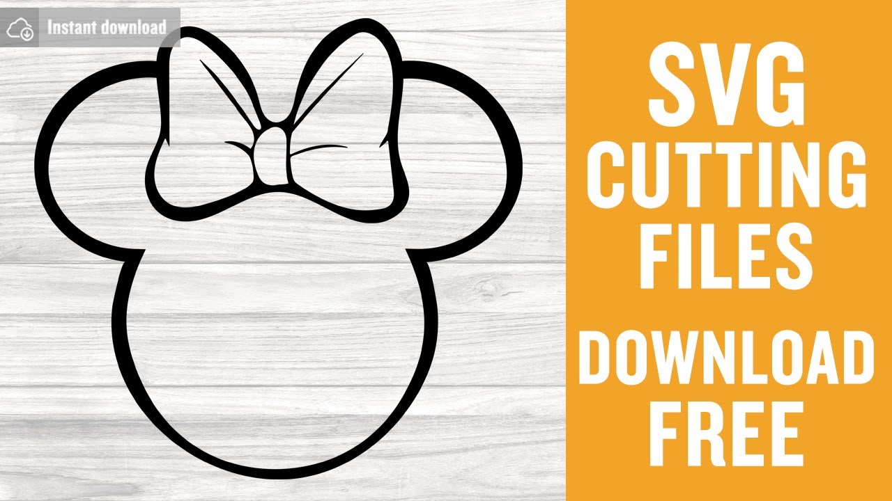 Minnie Head Outline Svg Free Cut File for Cricut